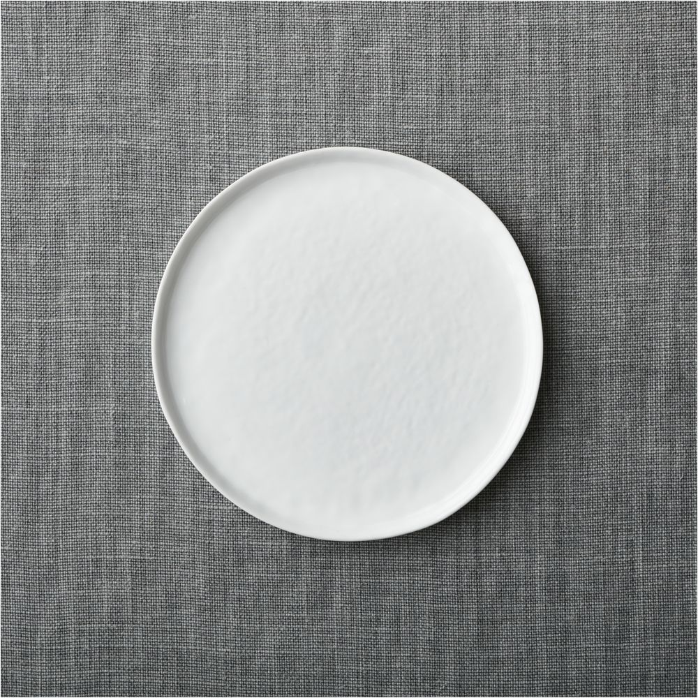 Mercer White Round Porcelain Salad Plate - Crate and Barrel | Havenly