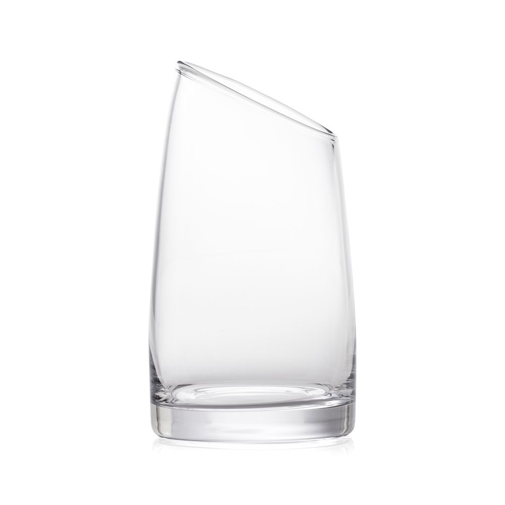 Slant Glass Vase 7.5" - Crate and Barrel | Havenly