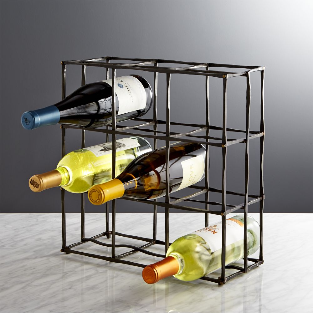 Crest 9-Bottle Wine Rack - Crate and Barrel | Havenly