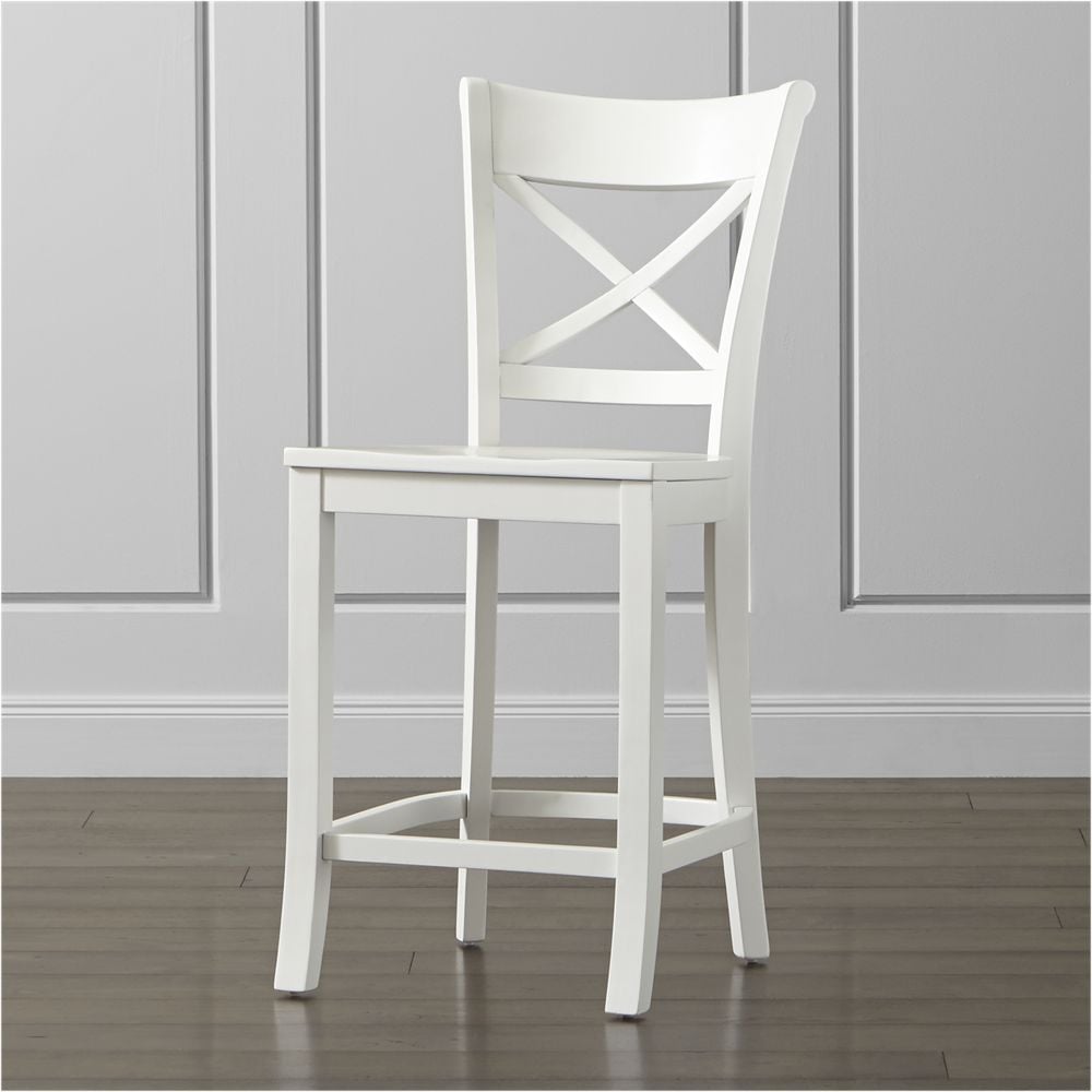 Vintner White Counter Stool - Crate and Barrel | Havenly