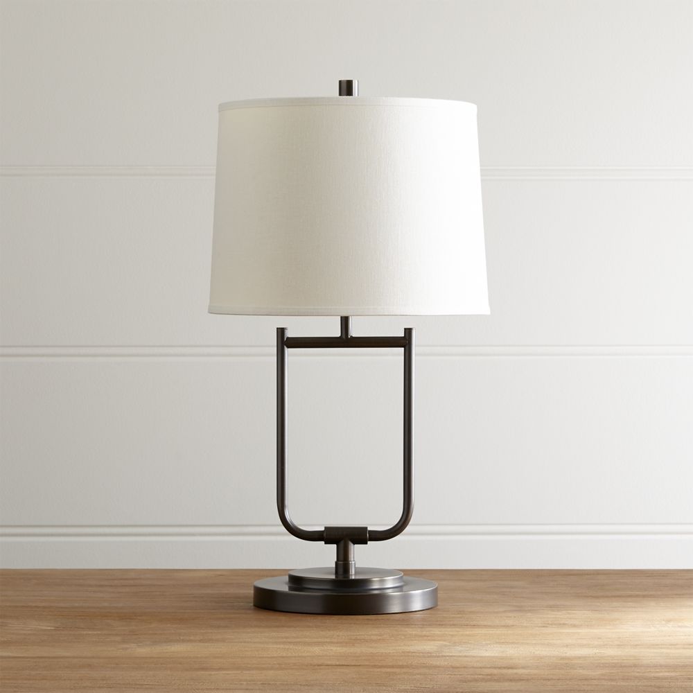 Stirrup Antique Bronze Table Lamp - Crate and Barrel | Havenly