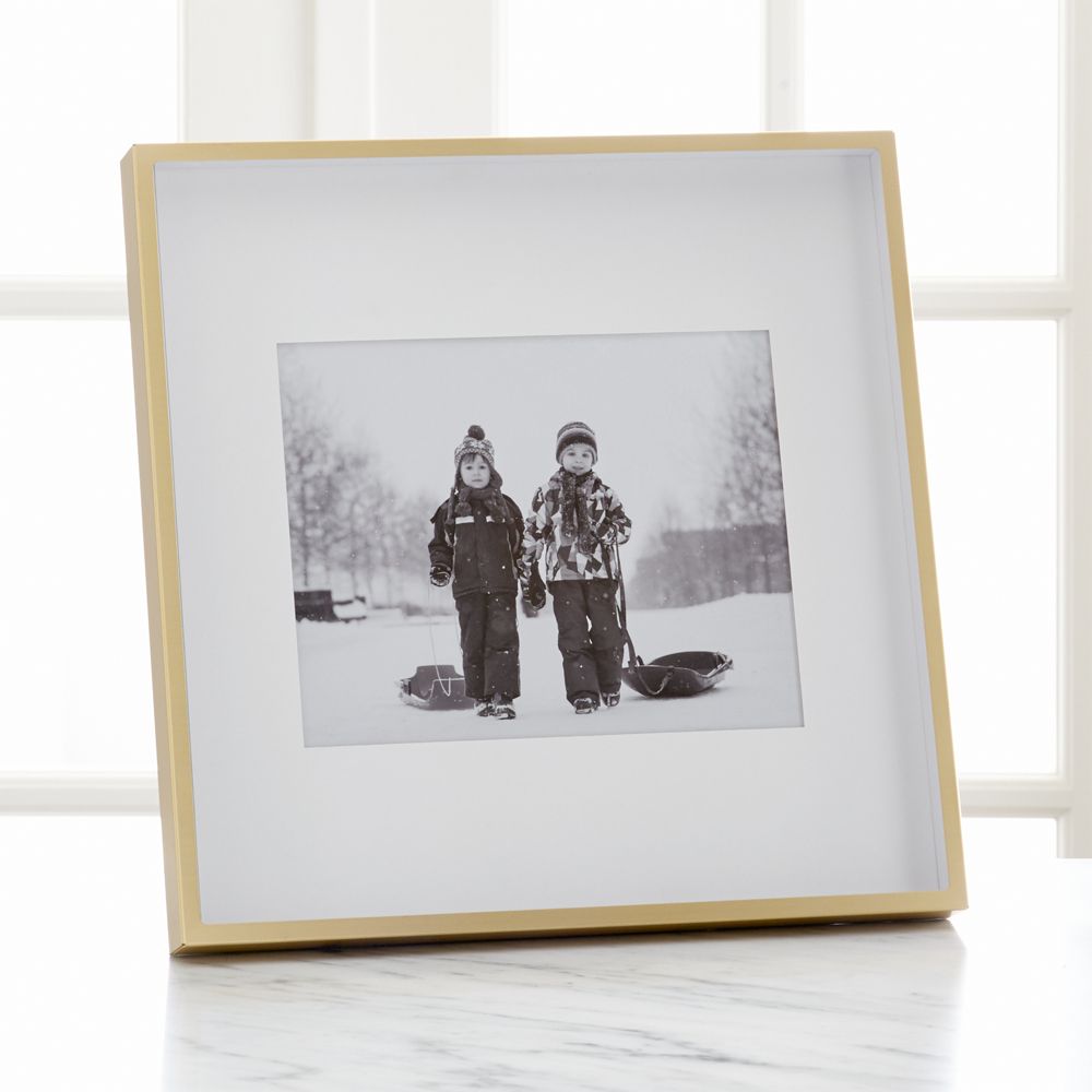 Brushed Brass 8x10 Picture Frame - Crate and Barrel | Havenly