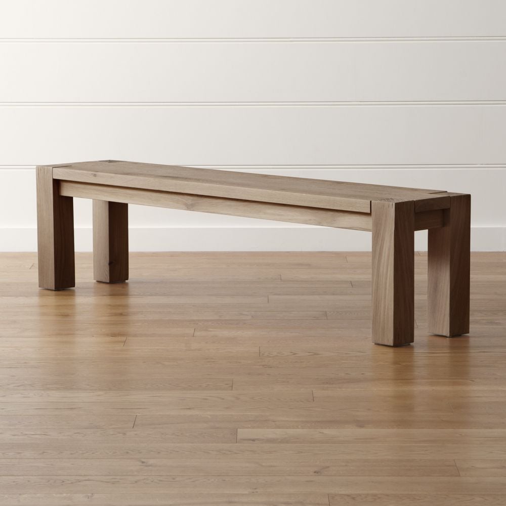 Big Sur Smoke 71.5" Bench - Crate and Barrel - Crate and Barrel | Havenly