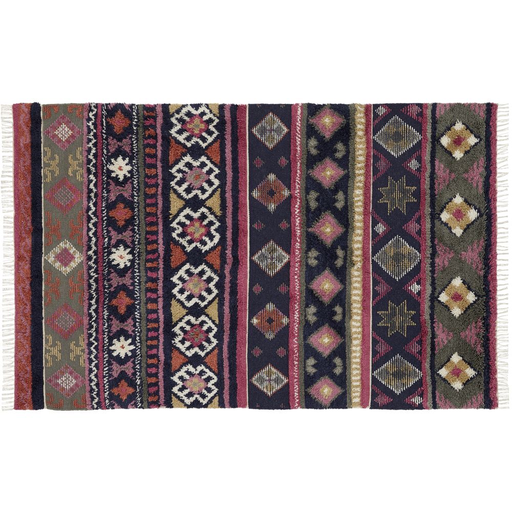 Izzy Multicolor Patterned Shag Rug 5'x8' - CB2 | Havenly