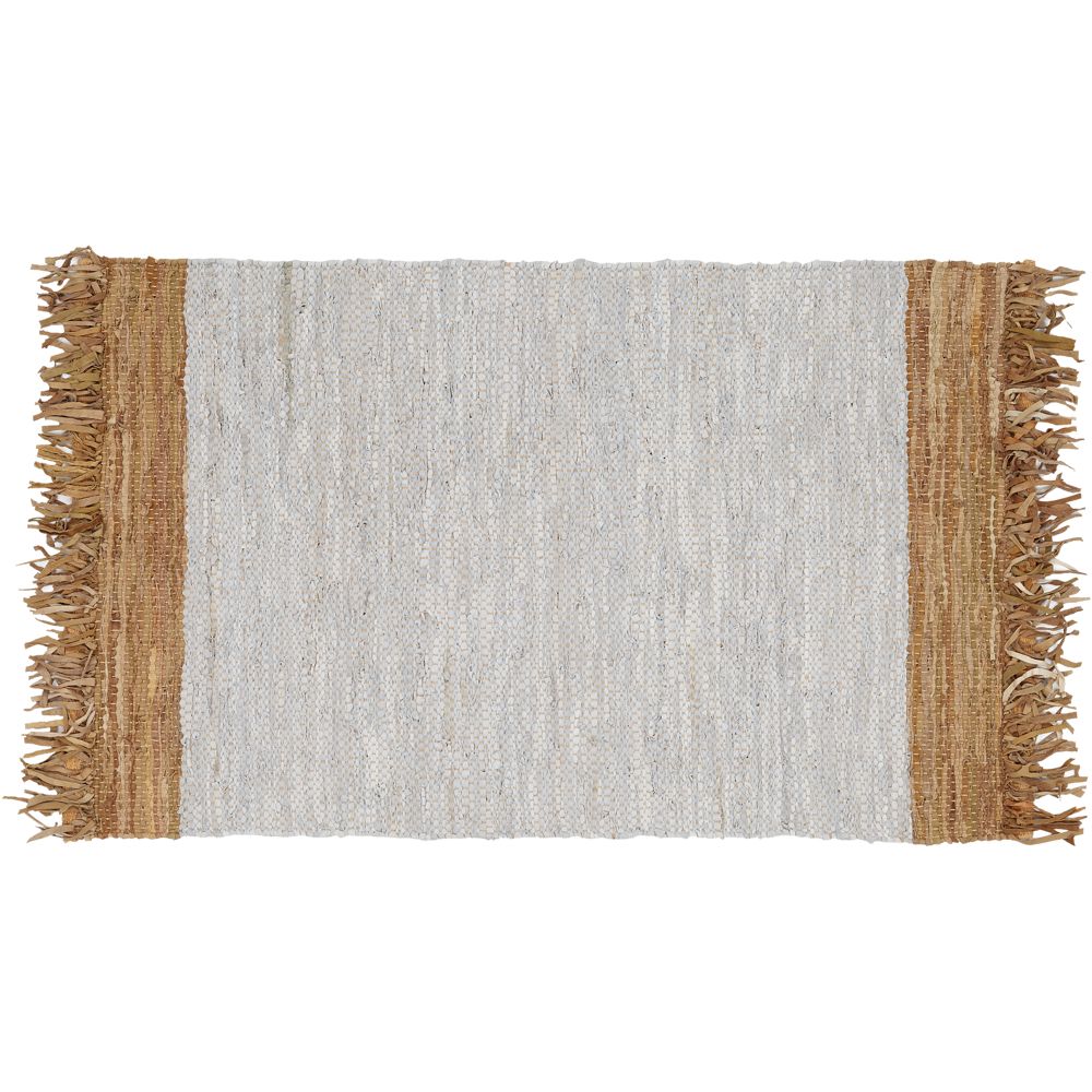 Natural Leather Dressage Area Rug 3'x5' - CB2 | Havenly