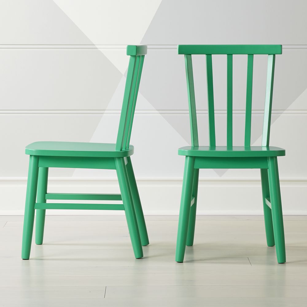 Shore Green Kids Chair, Set of 2 - Crate and Barrel | Havenly