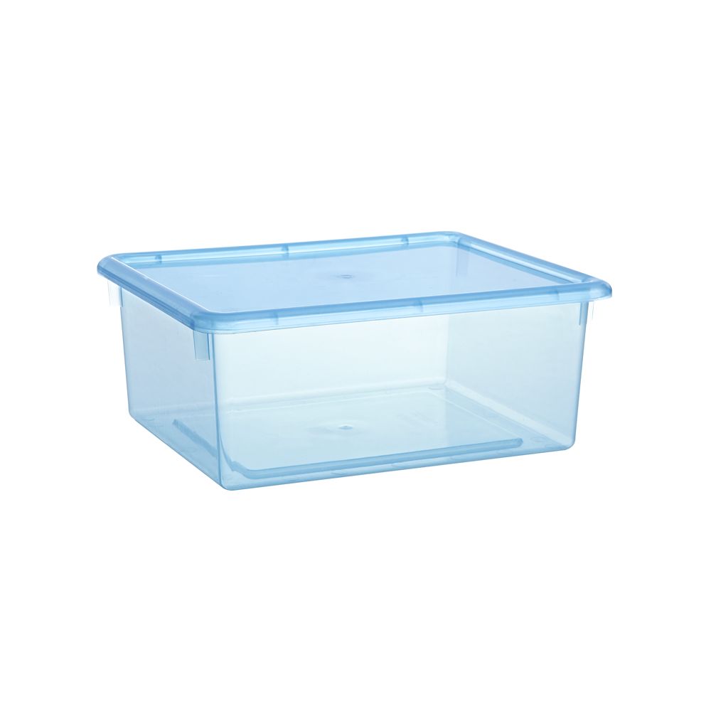 Medium Blue Plastic Storage Box - Crate & Kids | Havenly