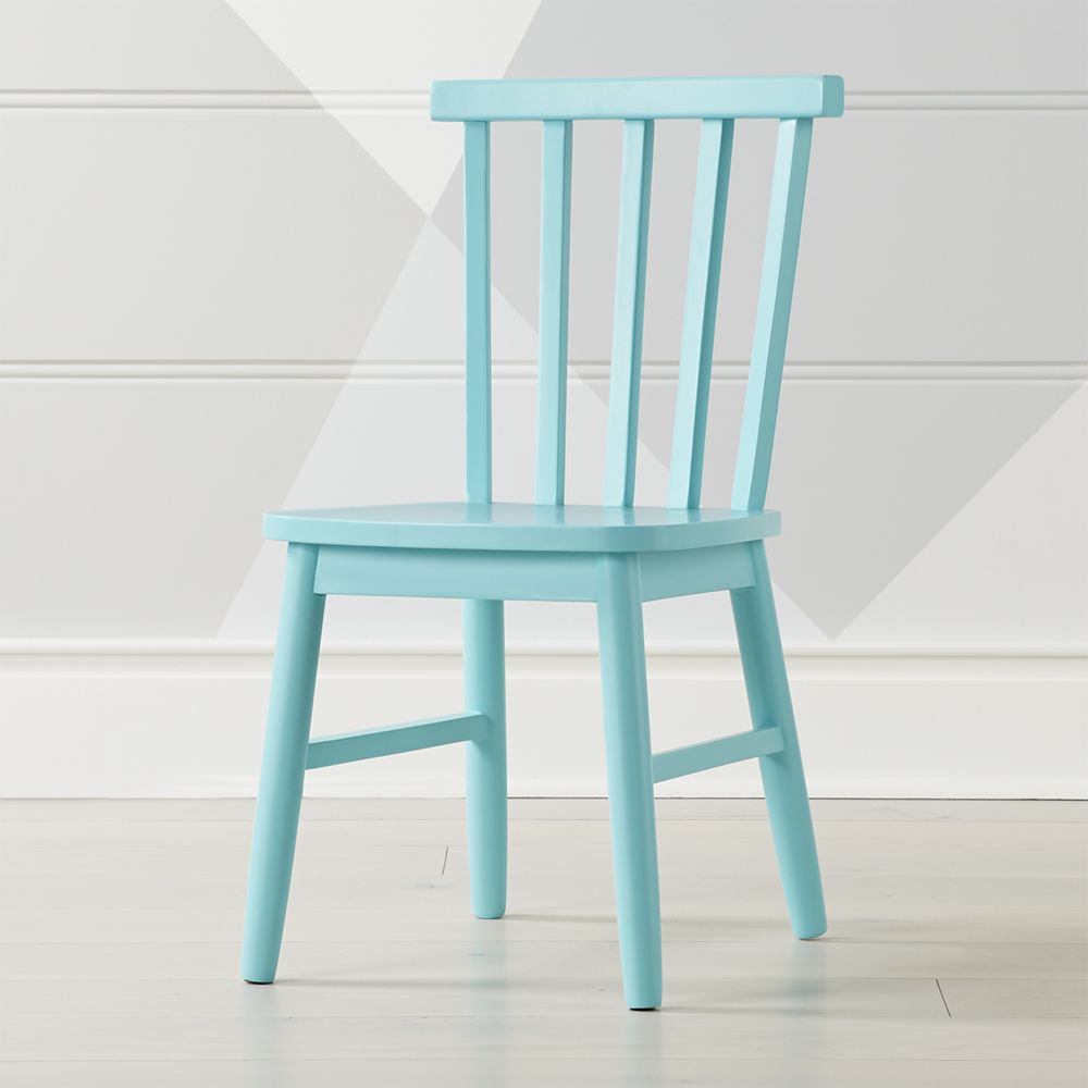 Shore Light Blue Wood Kids Play Chair - Crate & Kids | Havenly
