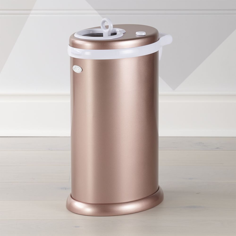 Ubbi Rose Gold Diaper Pail - Crate & Kids | Havenly