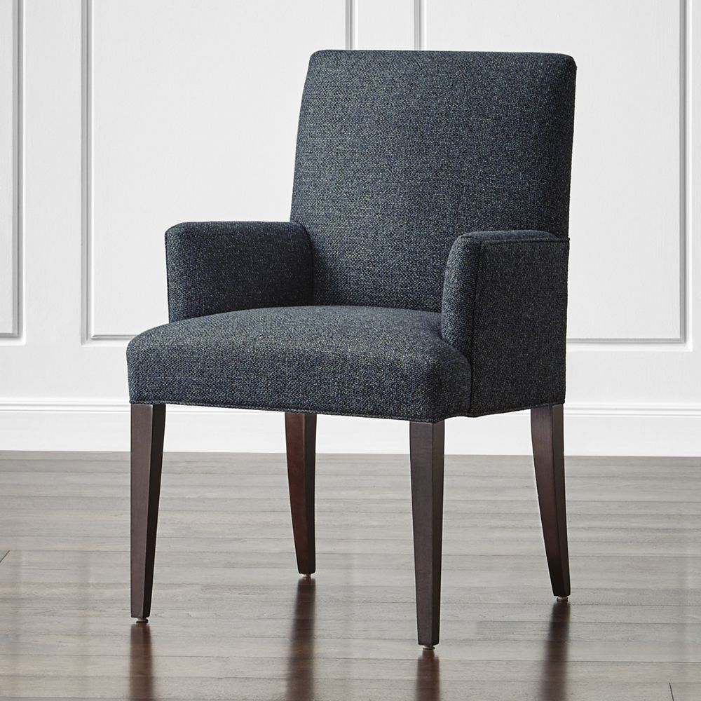 Miles Upholstered Dining Arm Chair - Crate and Barrel | Havenly