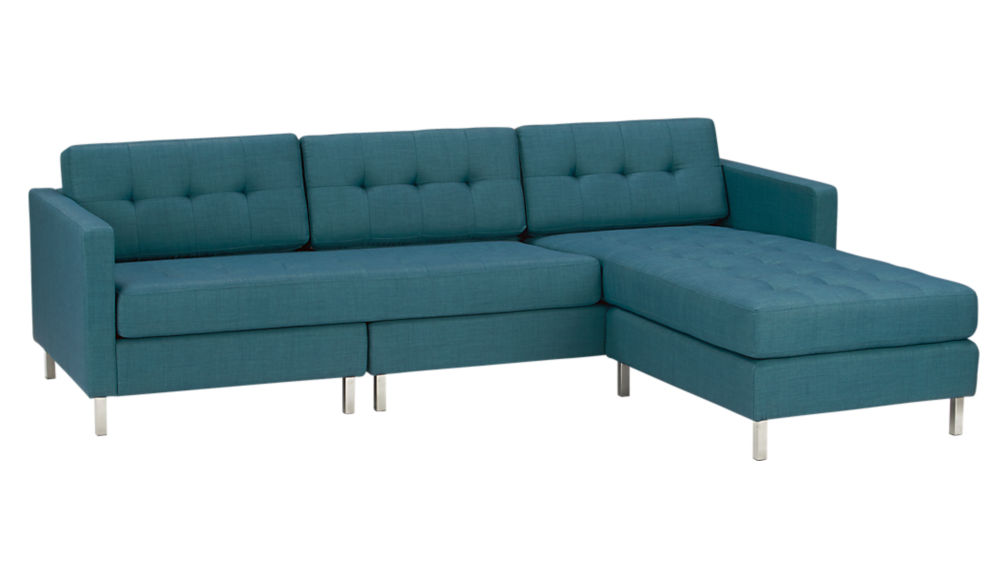 ditto ii peacock sectional sofa CB2 Havenly