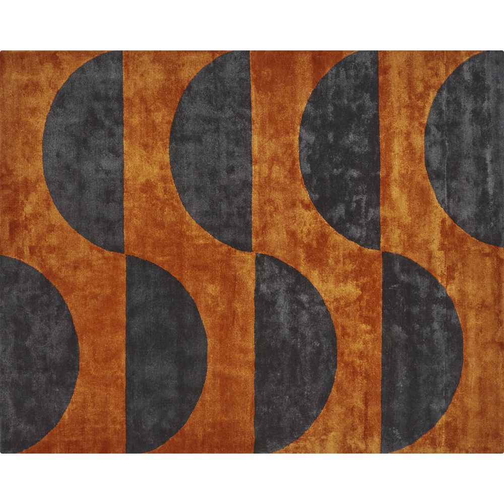 Luna Amber and Navy Rug 8'x10' - CB2 | Havenly